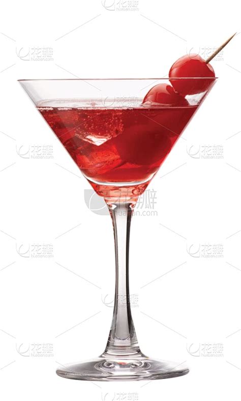 鸡尾酒背景分离马提尼马提尼酒杯垂直画幅饮食水果樱桃无人玻璃素材 花瓣网