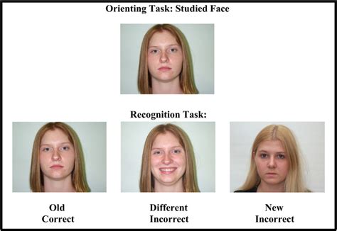 Instructional Example Given For Exact Face Recognition Task Condition