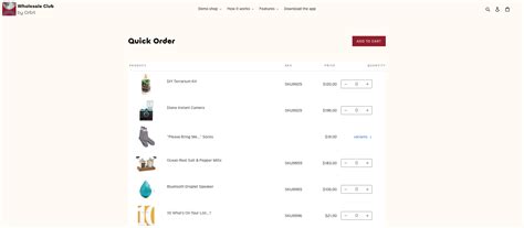 Wholesale Hub 101 Quick Order Forms Orbit Apps