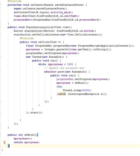 Java Android Progress Bar Not Working Stack Overflow