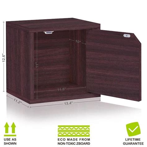 way basics zboard eco stackable connect cube storage with door