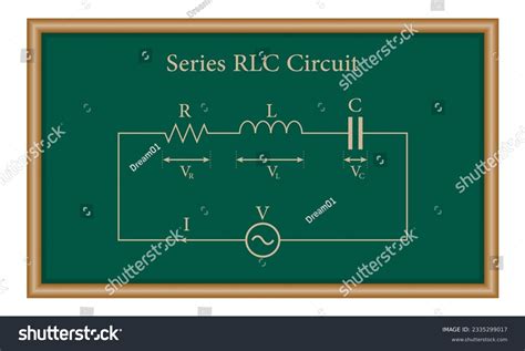 Series Rlc Circuit Diagram Ac Voltage Source Royalty Free Stock
