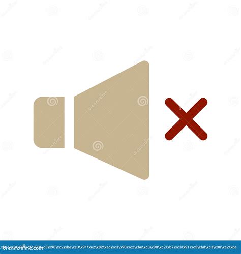 Sound Prohibition Icon On White Background Vector Illustration Stock