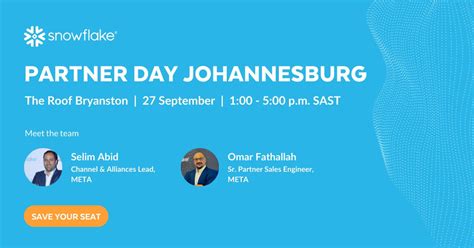 Omar Fathallah On Linkedin Partner Day Johannesburg Snowflake