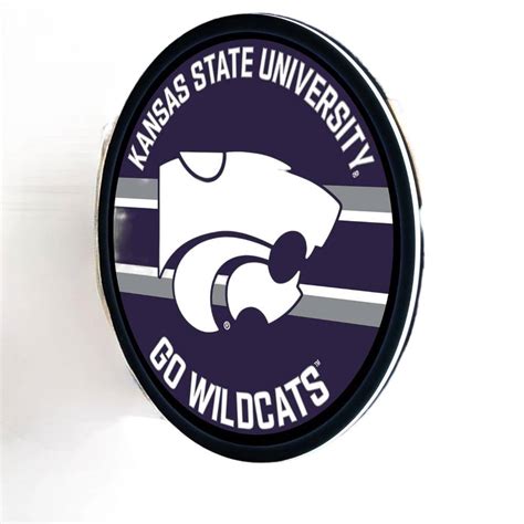 Evergreen Kansas State University 15 In Round Plug In Led Lighted Sign