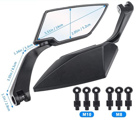 Espejos Laterales Universales Para Motocicleta Cronox AJ