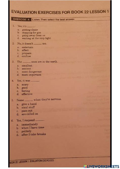 Ee1 Worksheet Live Worksheets
