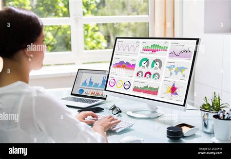 Markets KPI Dashboard On Computer Information Technology Stock Photo Alamy