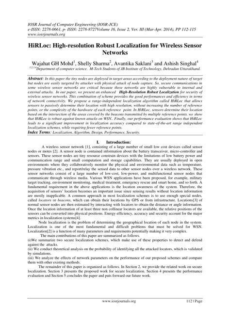pdf hirloc high resolution robust localization for wireless sensor