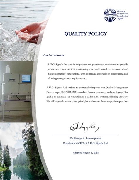 Corporate Quality Policy Aug Signals Ltd