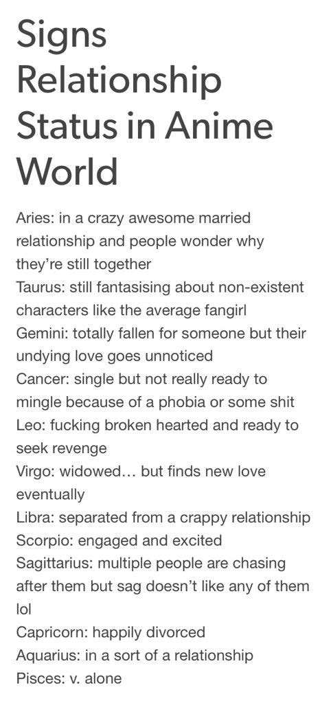 Anime Horoscopes💟 Anime Amino