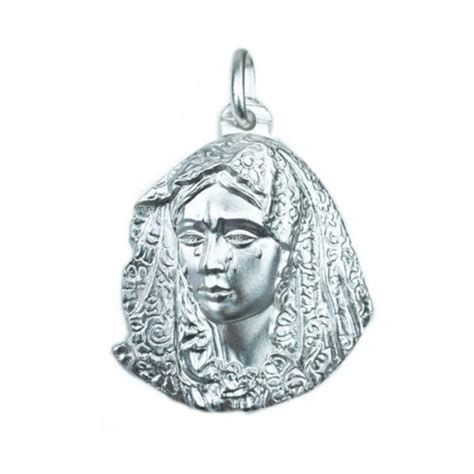 Medalla Con Silueta De La Esperanza Macarena En Plata