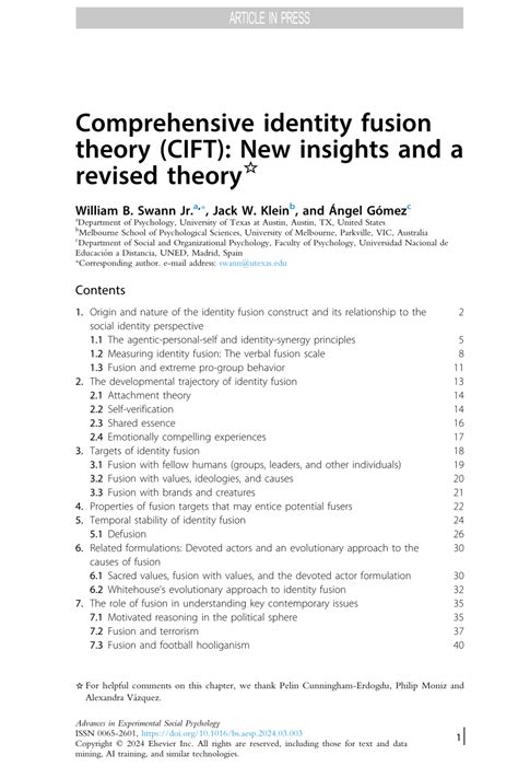Pdf Comprehensive Identity Fusion Theory Cift New Insights And A