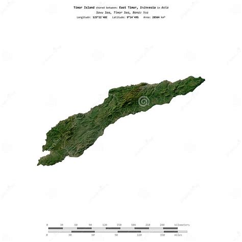 Isla De Timor Timor Oriental Indonesia Forma En Blanco 26 De Junio