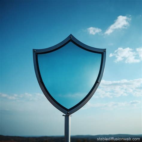 Blue Protective Shield Stable Diffusion Online