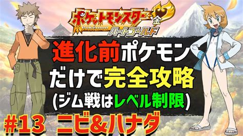 【デルビルでカスミ戦】第2世代の進化前のポケモンだけでhgss完全制覇を目指す旅 13「ニビandハナダ」 Youtube