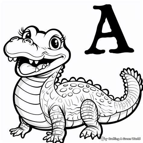 Letter A Alligator Coloring Pages Alphabet Coloring Pages Activities