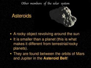 Th Std The Earth In The Solar System Ppt
