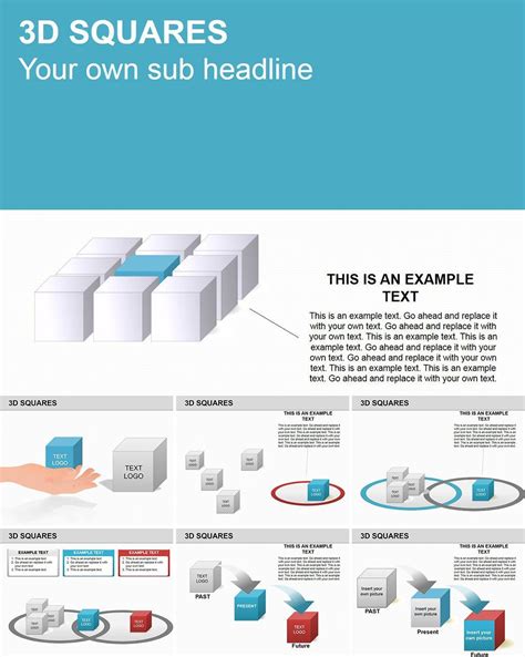3d Squares And Cubes Powerpoint Diagrams Download Pptx