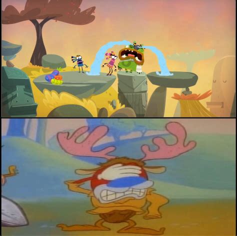 Stimpy Facepalms At Shumadan Crying By Shiningstar33 On Deviantart