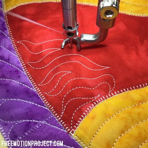 The Free Motion Quilting Project How To Quilt Sharp Stippling Over Fusible Applique
