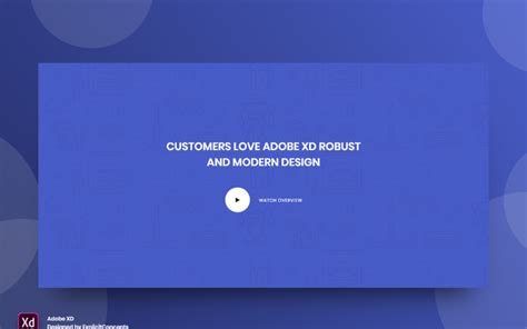 video section hero header landing page adobe xd template vol 061