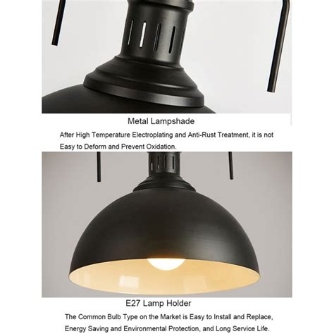 Ywxlight 레트로 산업 펜던트 조명 크리 에이 티브 싱글 헤드 아이언 아트 교수형 램프 E27 전구 주방 식당 침실 거실에 적합 색상 블랙 크기 콜드 화이트