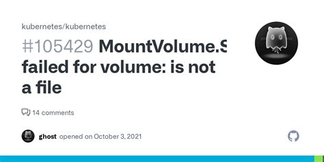 Mountvolume Setup Failed For Volume Is Not A File Issue Kubernetes Kubernetes Github