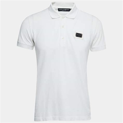 Dolce And Gabbana White Cotton Pique Polo T Shirt M Dolce And Gabbana The