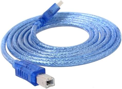 Usb 20 Printer Cable 5m A Male To B Male Port Shielded Cord Blue