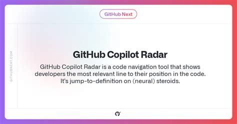 Github Next Github Copilot Radar