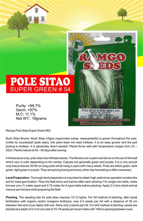 Ramgo Seeds Pole Sitao Super Green 18g