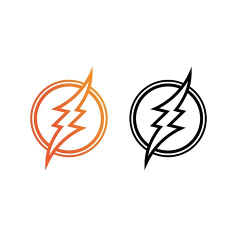 플래시 전기 로고 벡터 아이콘 그림 디자인 서식 파일 볼트 에너지 Iconelectric 로고 플래시 벡터 볼트 프리미엄 벡터