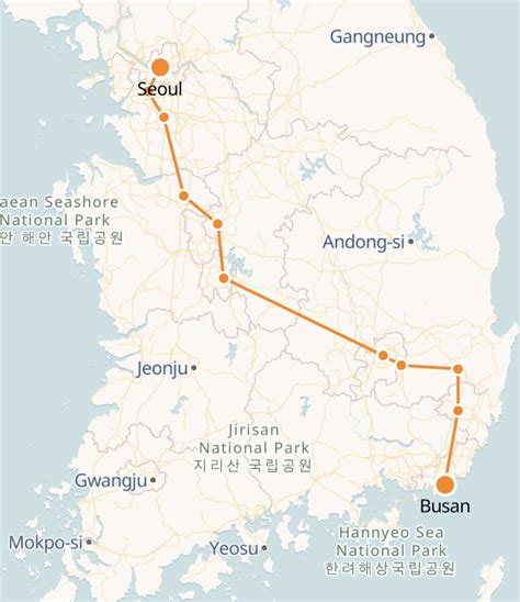 Soul To Busan Train Tickets Schedule And Map