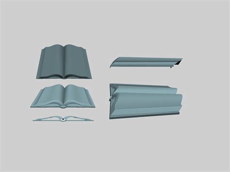 Opened Book 3d Model 3d Printable Cgtrader