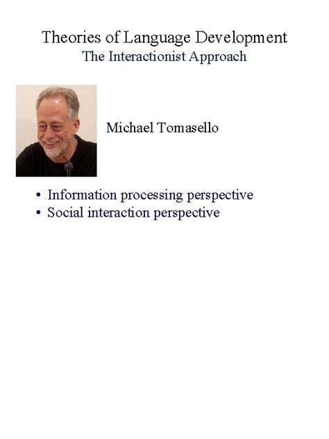 language development i three theories of language development