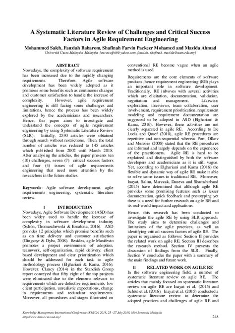 Pdf A Systematic Literature Review Of Challenges And Critical Success Factors In Agile