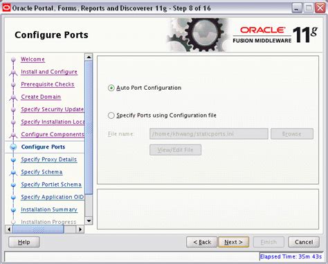A Oracle Portal Forms Reports And Discoverer Installation Screens