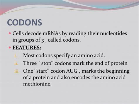 Genetic Code Features And Character Pptx Programming Languages Genetic Code Features And Character Pptx Programming Languages