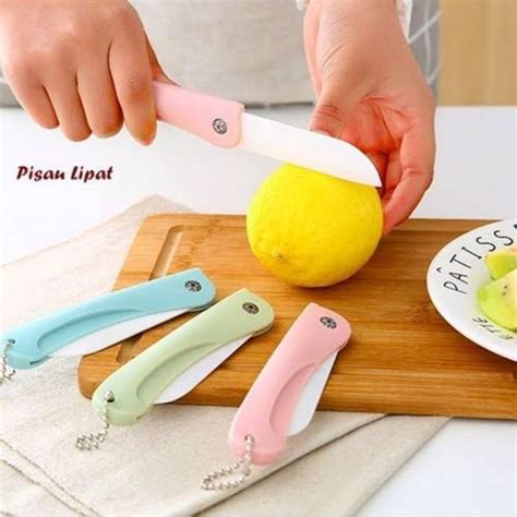 Jual Pisau Lipat Travel Alat Kupas Buah Kentang Sayur Dapur Pisau