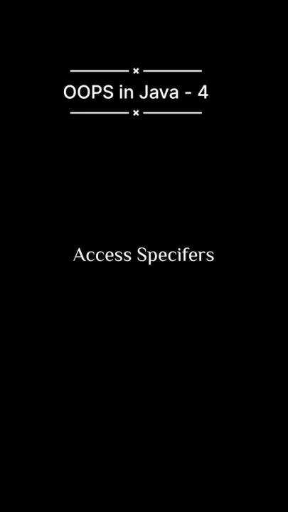Access Specifiers In Java Java Revision Shorts Ytshorts Java Programming Private