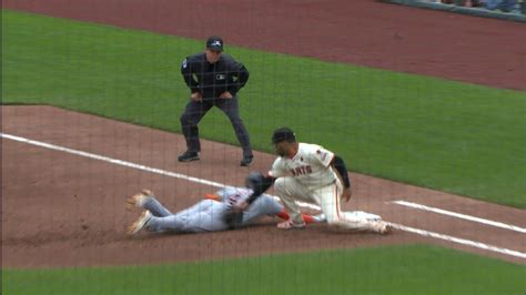 Bligh Madris Safe On Pickoff Attempt After Review 08112024