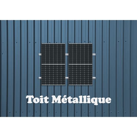 Kit Fixation Bac Acier 2 Panneaux Solaires Portrait AP5 Pack 351