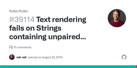 text rendering fails on strings containing unpaired surrogate · issue