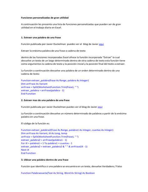 Funciones Personalizadas