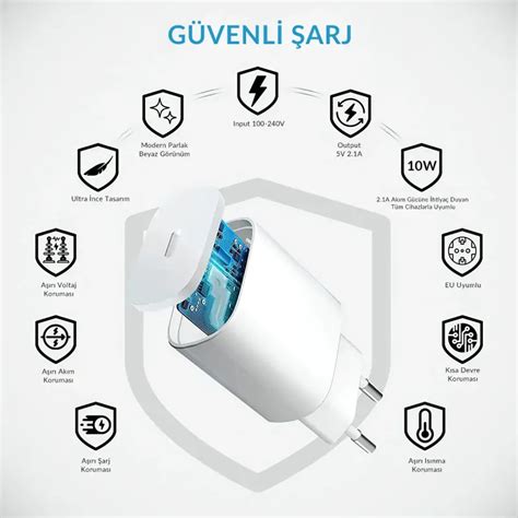 Deji Infinix 10w Micro Usb Şarj Aleti Seti Beyaz