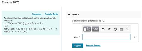 Solved Exercise 18 75 Constants Periodic Table Part A An Chegg Com
