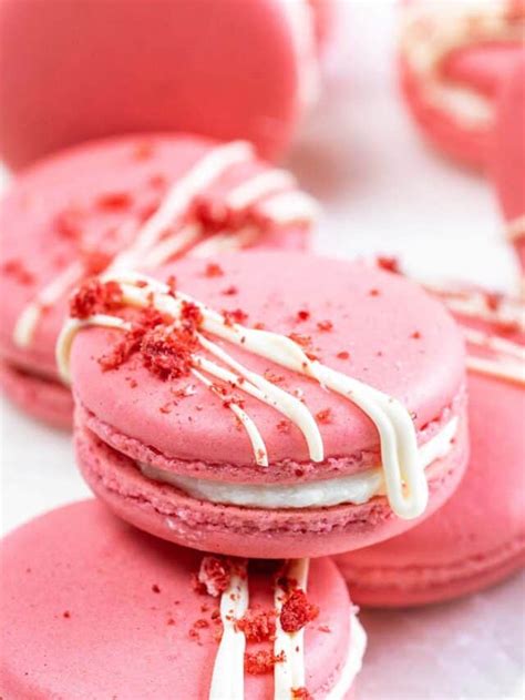 Best Strawberry Macarons Foolproof Swiss Meringue Method Daily Desserting