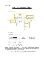 Sol Homework Pdf March IE HOMEWORK Solution Find The Transfer Function