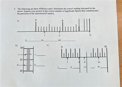 Solved The Following Are Three Different Scales Dete